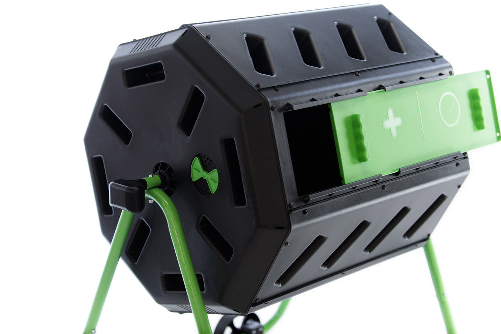 FCMP Outdoor HOTFROG Mobile Dual Chamber Tumbling Composter with Wheel ...