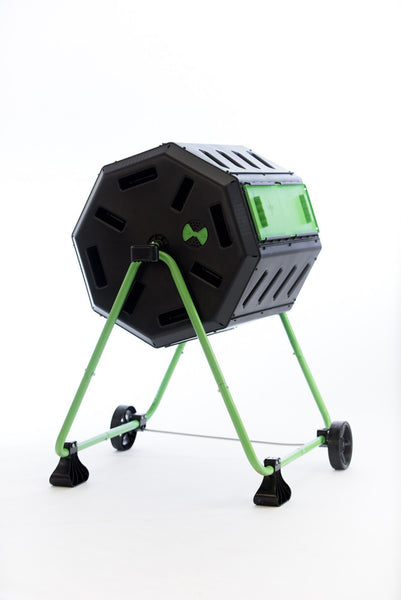 FCMP Outdoor HOTFROG Mobile Dual Chamber Tumbling Composter with Wheel ...
