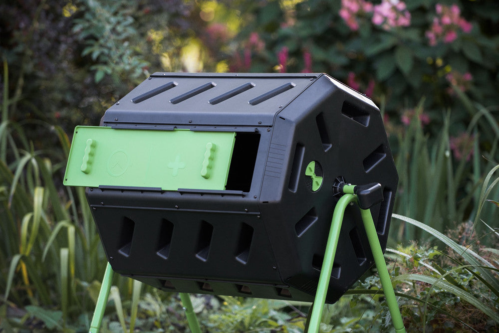 FCMP Outdoor HOTFROG Mobile Dual Chamber Tumbling Composter with Wheel ...