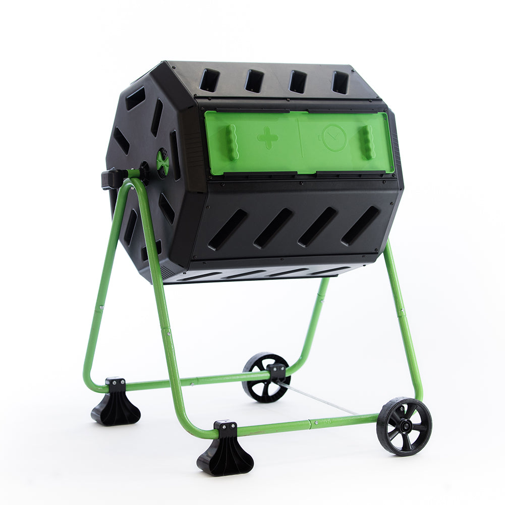 FCMP Outdoor HOTFROG Mobile Dual Chamber Tumbling Composter with Wheel ...
